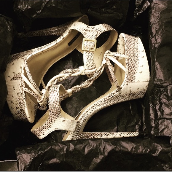 Rachel Zoe | Shoes | Rachel Zoe Snake Skin Platform Strappys | Poshmark